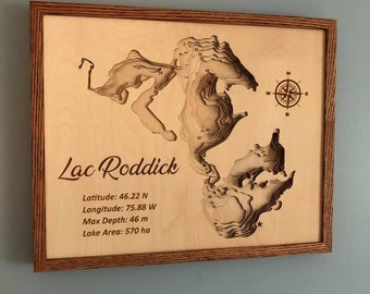 Beaver Lake Original Vintage Style Map With Lake Facts - Etsy