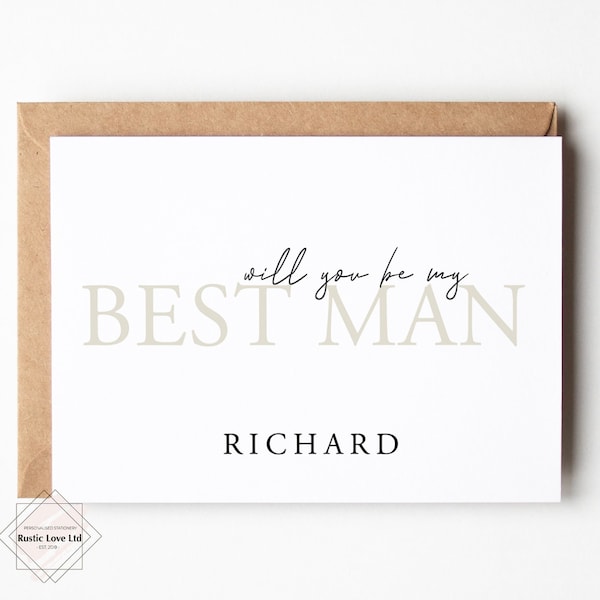Best Man Card - Etsy UK