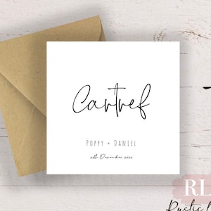 Personalised Welsh Cartref Newydd Greeting Card, Welsh Housewarming ...