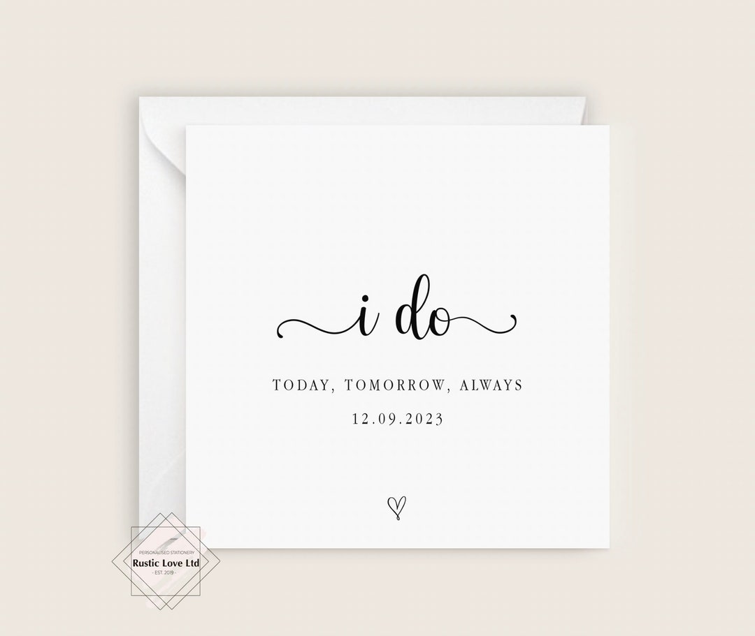 Personalised I Do Card, Floral Engagement Card, Wedding Card, Card to ...