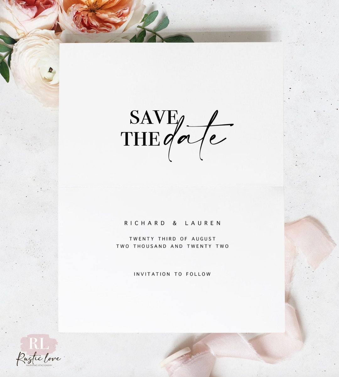 Personalised Save the Dates, Save the Date Uk, Elegant Wedding ...