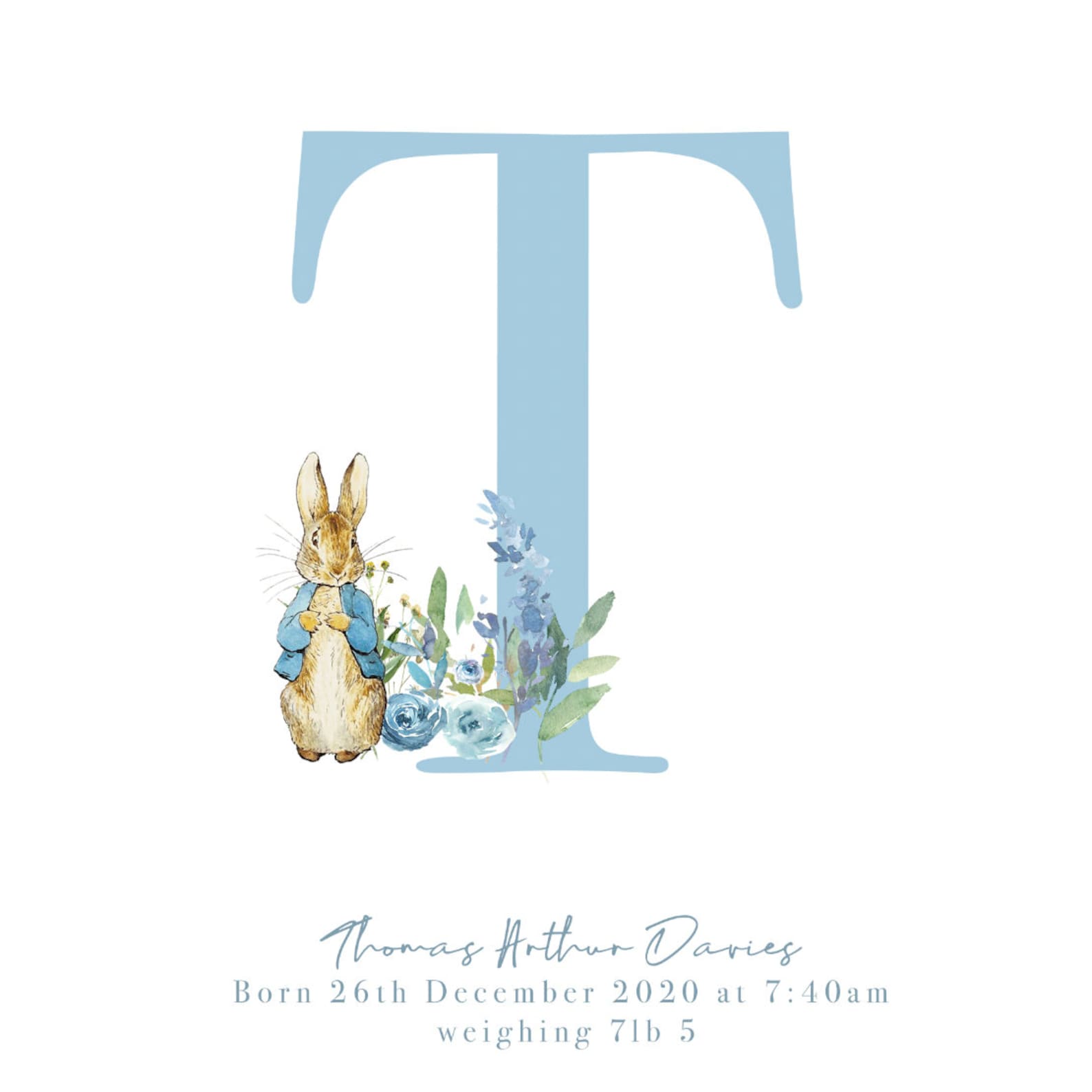 Personalised Peter Rabbit New Baby Card New Baby Baby Boy - Etsy UK