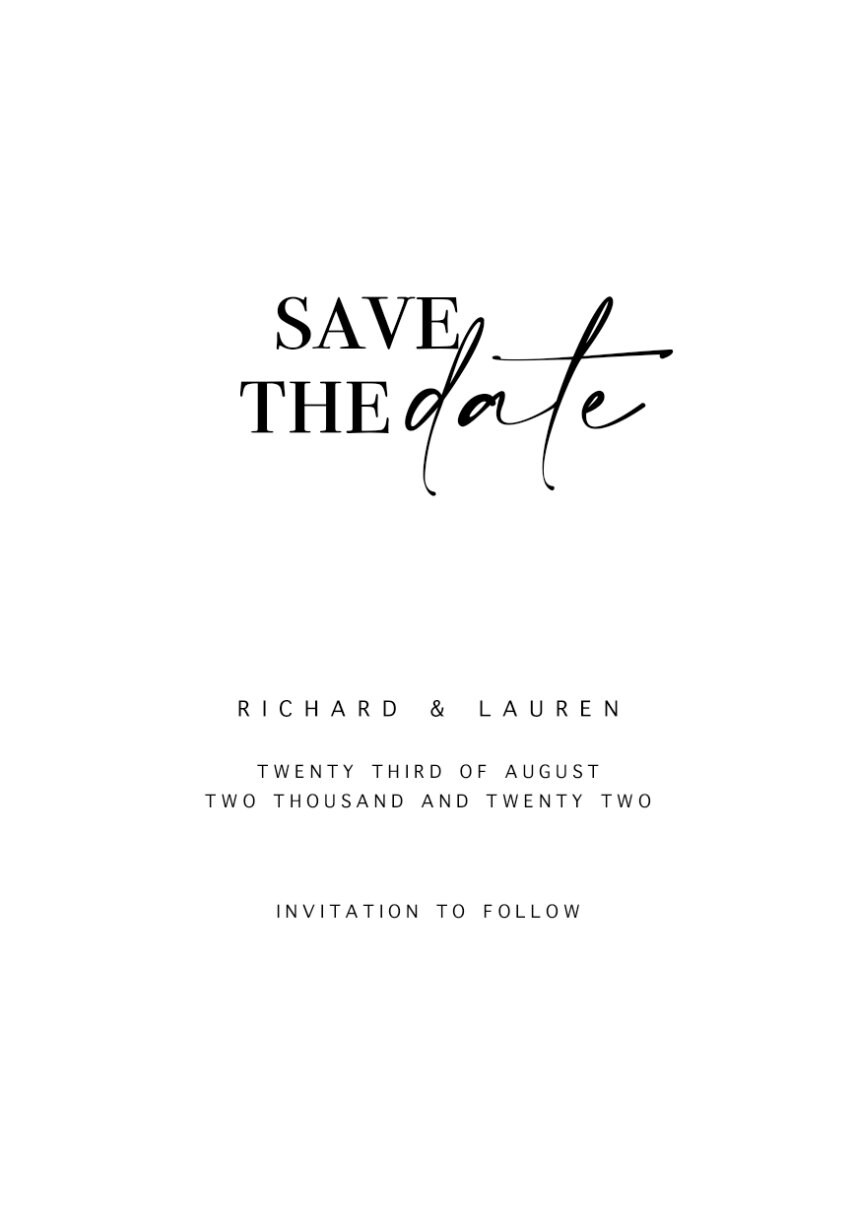 Personalised Save the Dates Save the Date Uk Elegant Wedding - Etsy