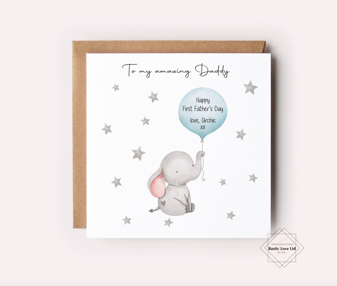 First Father's Day Card From Little One, Cute Card for Daddy, Little ...