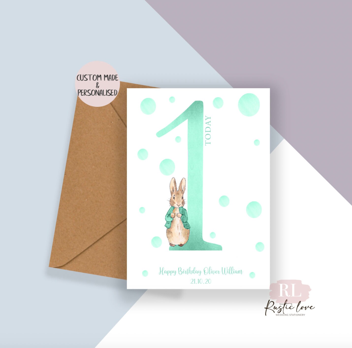 Personalised Peter Rabbit Birthday Card Pink Birthday Card - Etsy UK