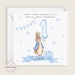 Personalised Peter Rabbit Birthday Card, Blue Peter Rabbit ...