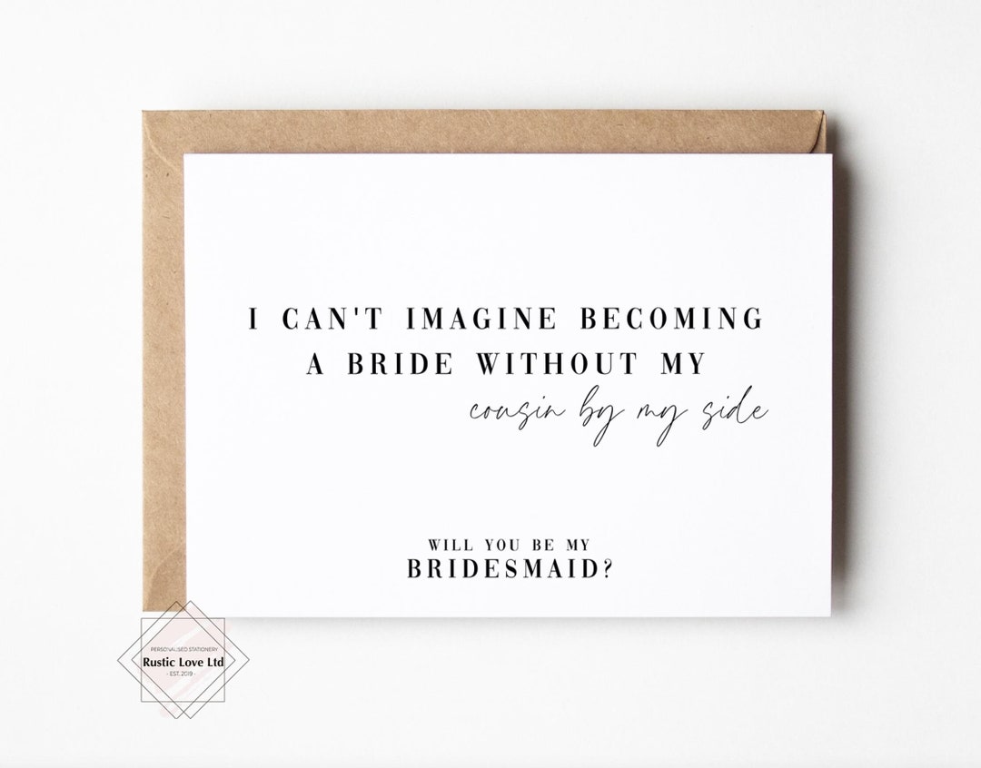 Will You Be My Bridesmaid / Flower Girl / Maid of Honour Card ...