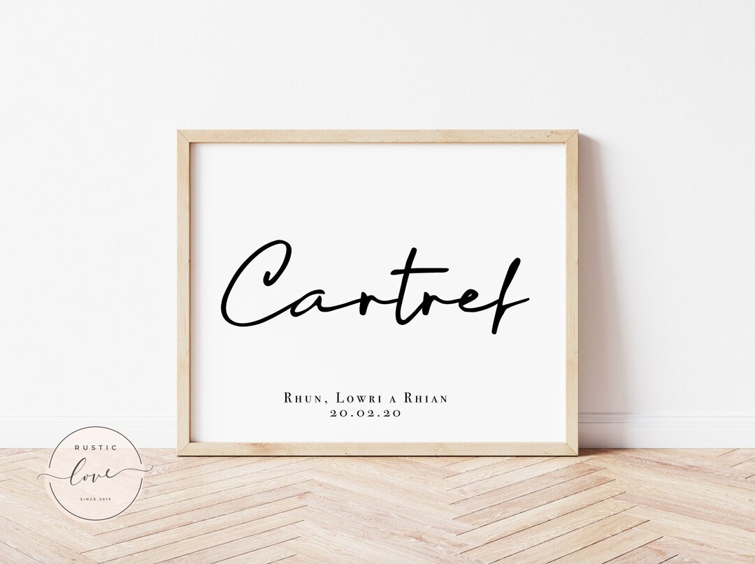 Cartref Print Welsh House Warming Gift New Home Print ONLY NO FRAME ...