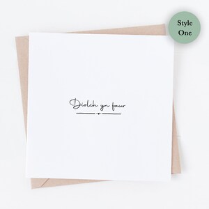 Welsh Thank You Card, Diolch O Galon Card, Welsh Greeting Card, Friend ...