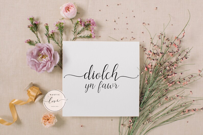 Welsh Thank You Card, Diolch Yn Fawr Mawr Card, Diolch Card, Welsh ...