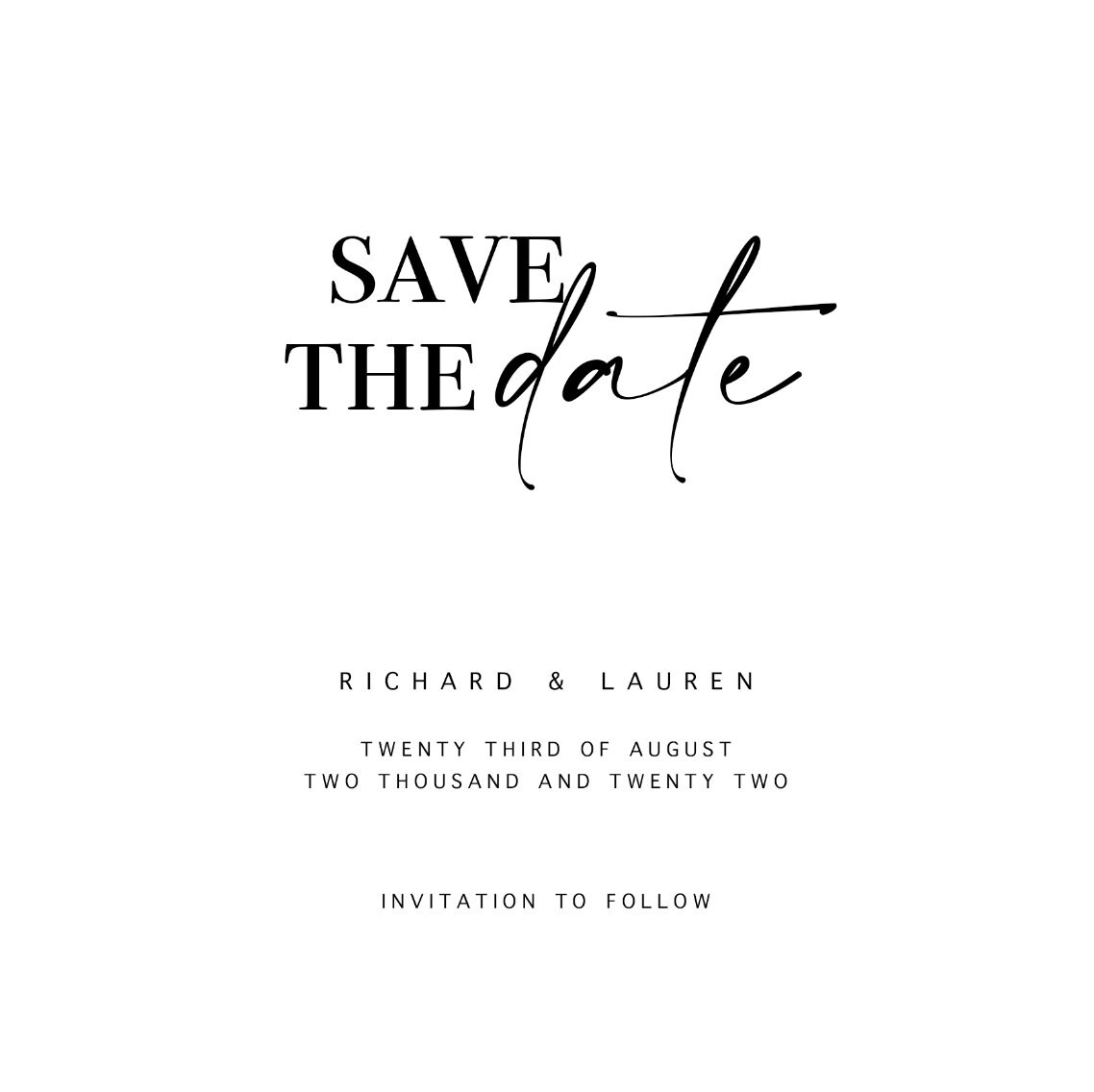 Personalised Save the Dates save the date uk Elegant wedding | Etsy
