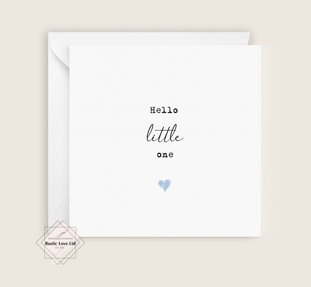 Simple Greeting Card, New Baby Card, Baby Boy Card, Baby Girl Card ...