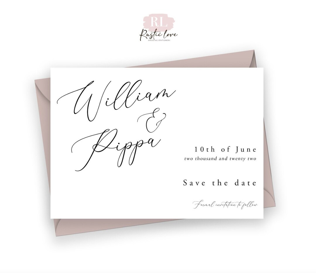 Personalised Save the Date Cards, Wedding Announcement, Wedding ...