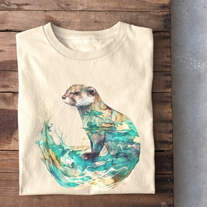 Watercolor Otter Shirt Sea Otter T Shirt Otter Lover Gift - Etsy