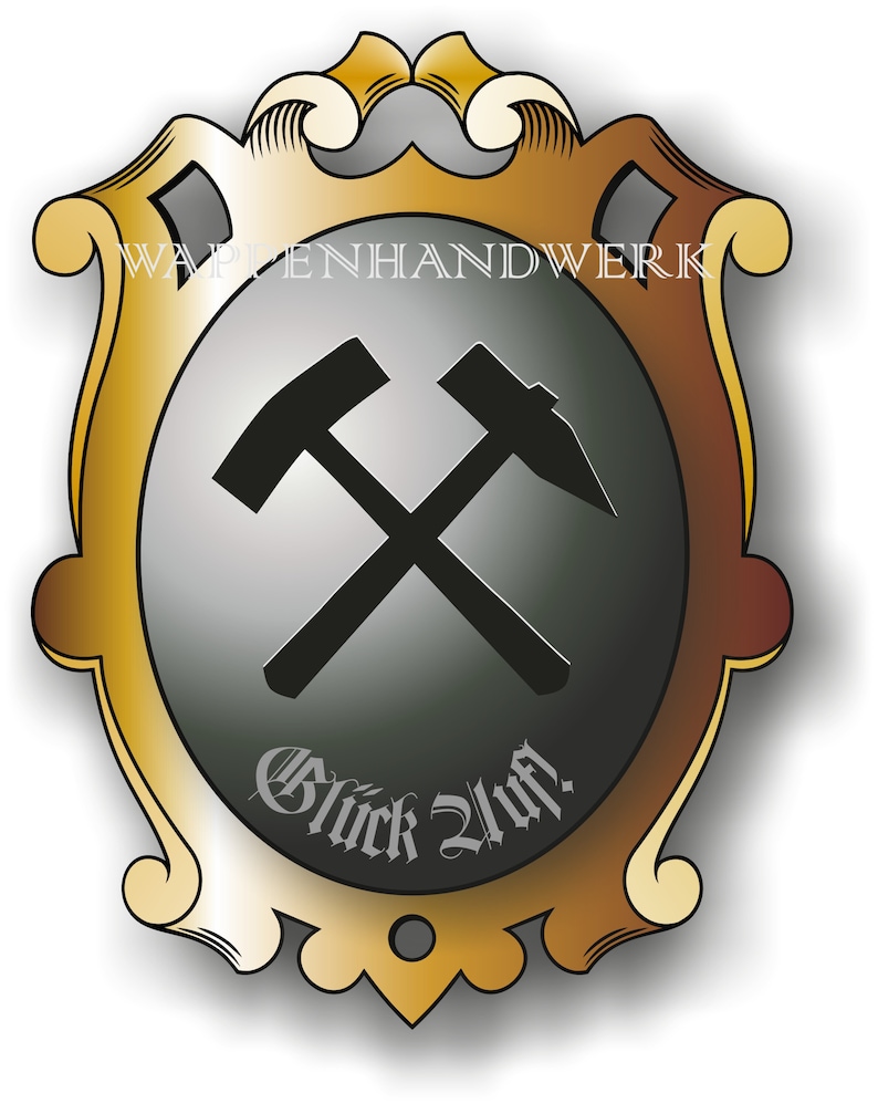 Guild Coat of Arms Miner Hauer Steiger Coal Ruhr Area Occupation Craft ...