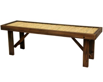 Japanese Wood Bench - Etsy