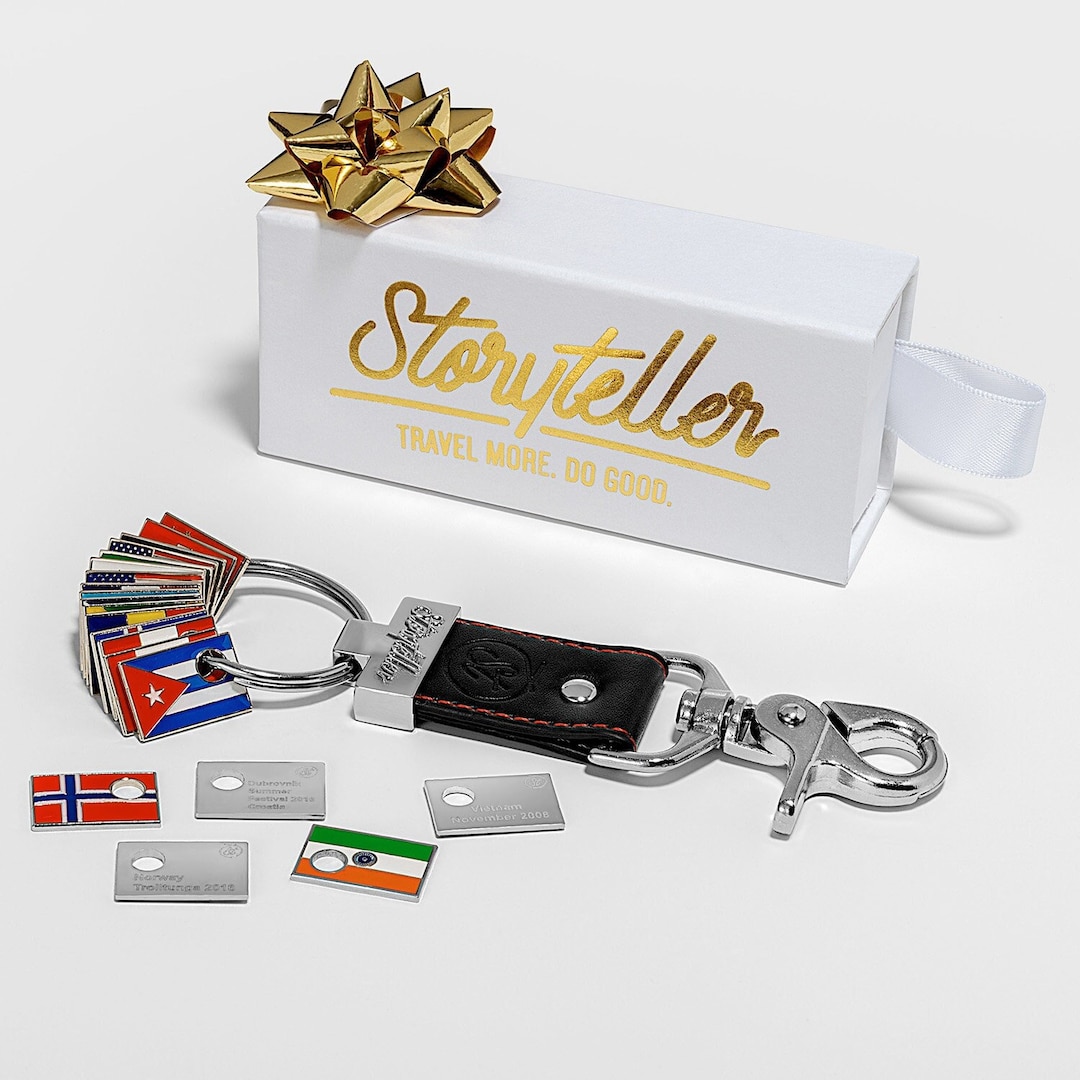 Personalized Flag Keyring- Engraved Country Flag Keychain Travel Gift ...