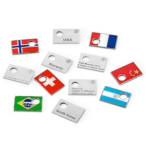 Hand Painted Country Flag Charm, Personalized Travel Keepsake - Etsy