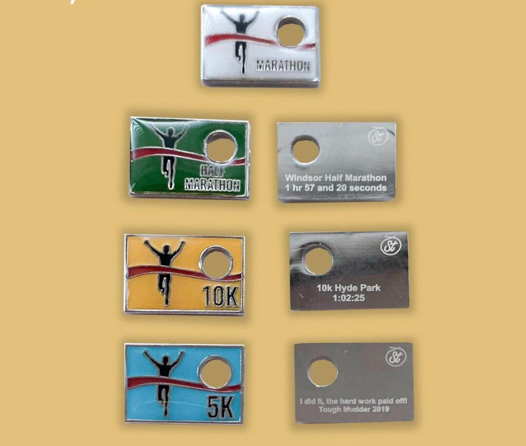 Running Marathon 5k 10k Flags Half Marathon Hand Painted Keepsake ...