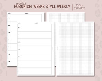 Printable Hobonichi | Etsy