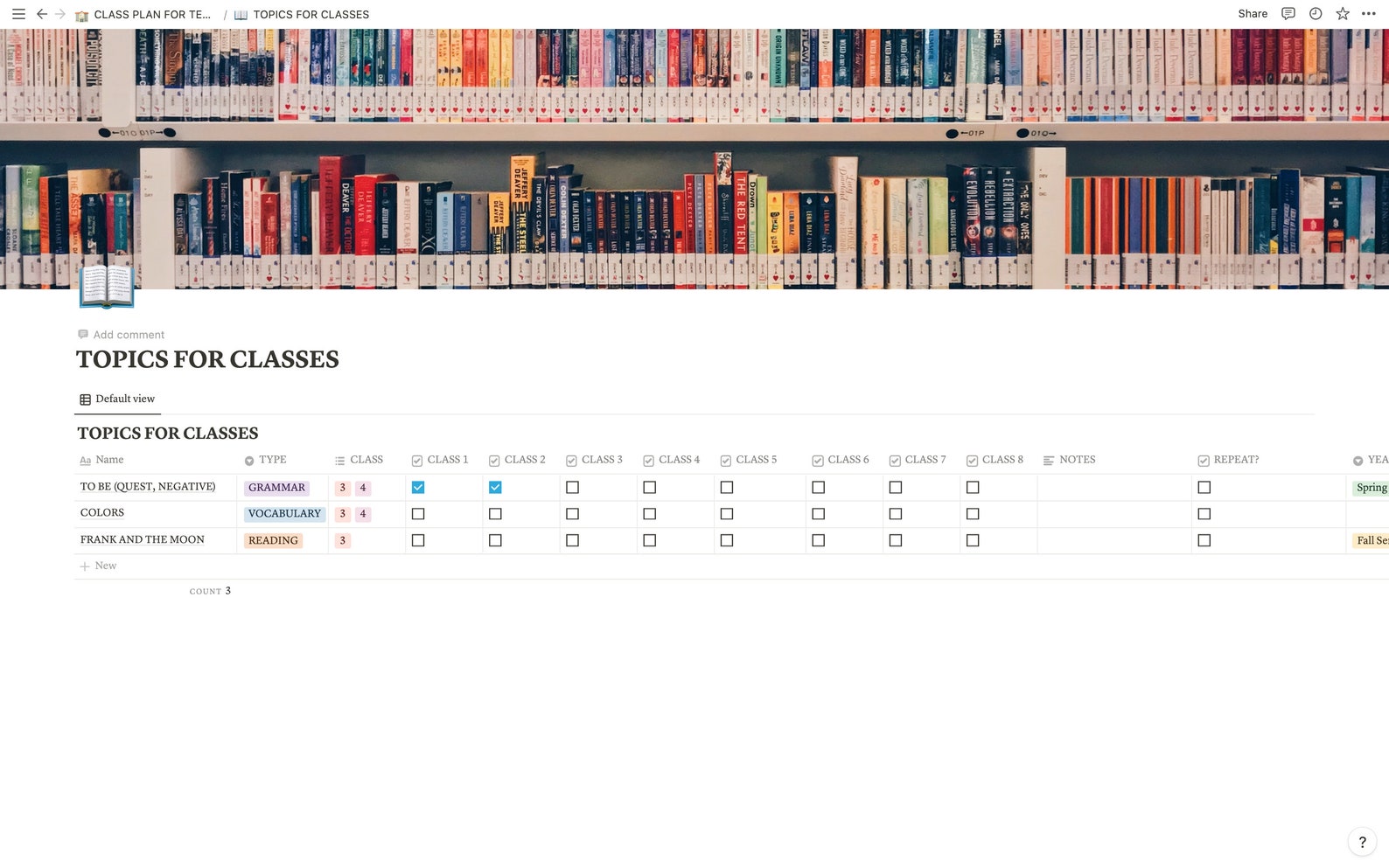 Notion Class Teacher Template Notion Planner for Teachers All in One ...