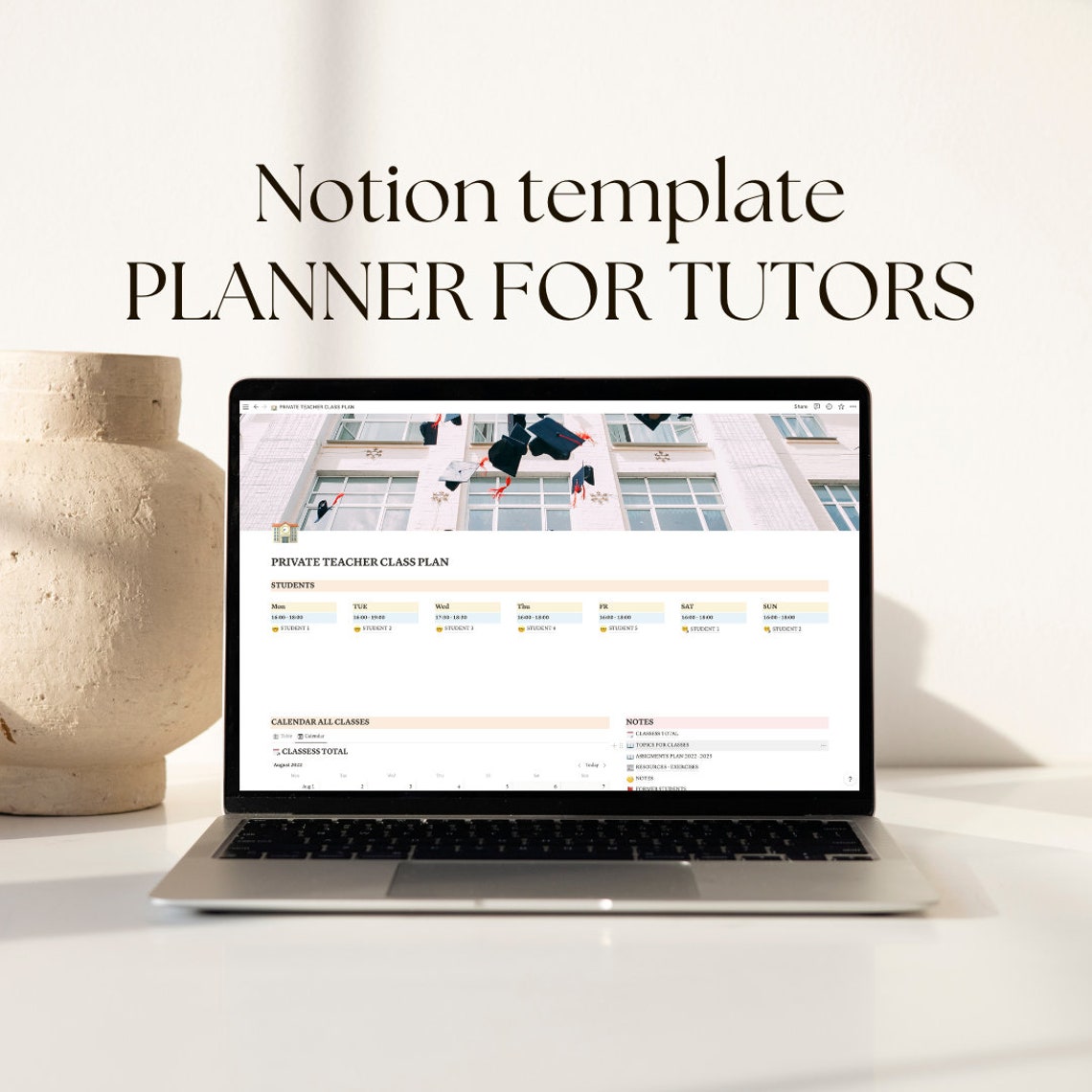 Notion Teacher Template Notion Planner All in One Notion Template ...