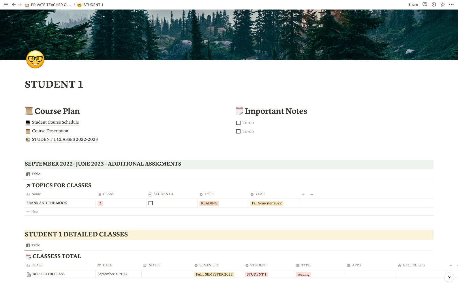 Notion Teacher Template Notion Planner All in One Notion Template ...