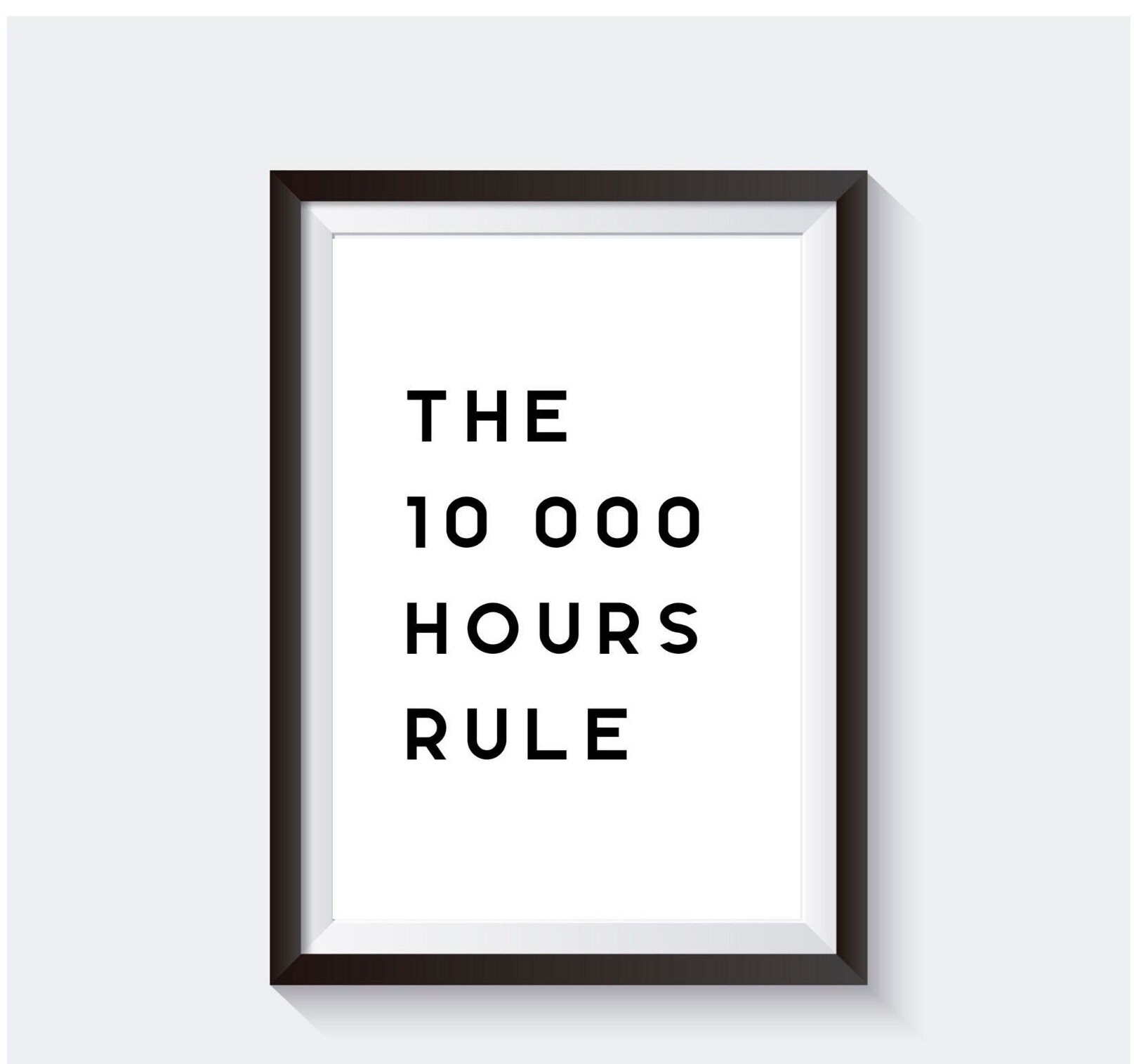 10 000 Hours Rule, Success Poster, Motivational Poster, Inspirational ...