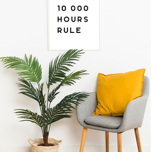 10 000 Hours Rule, Success Poster, Motivational Poster, Inspirational ...