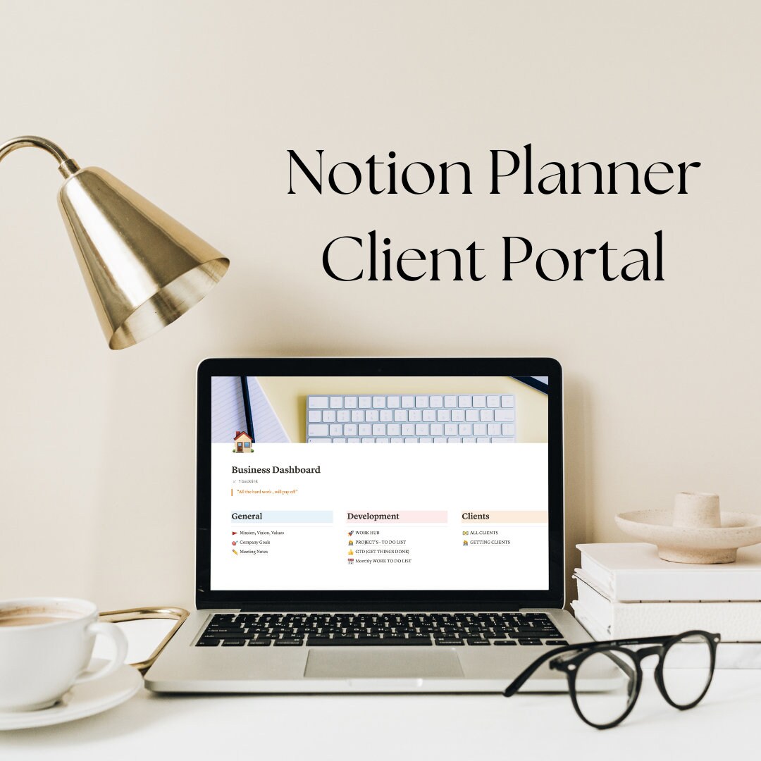 Notion Template Client Dashboard CRM Client Tracker Notion Template Client Portal Notion ...
