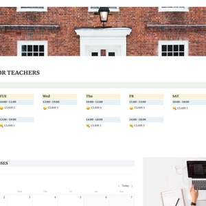 Notion Class Teacher Template Notion Planner for Teachers All in One ...
