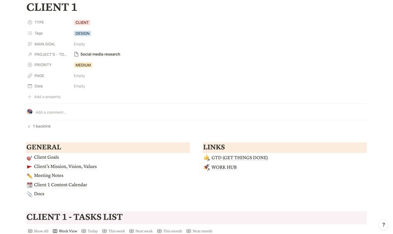 Personalized Notion Client Dashboard Notion Freelancer Business Dashboard CRM Client Tracker ...