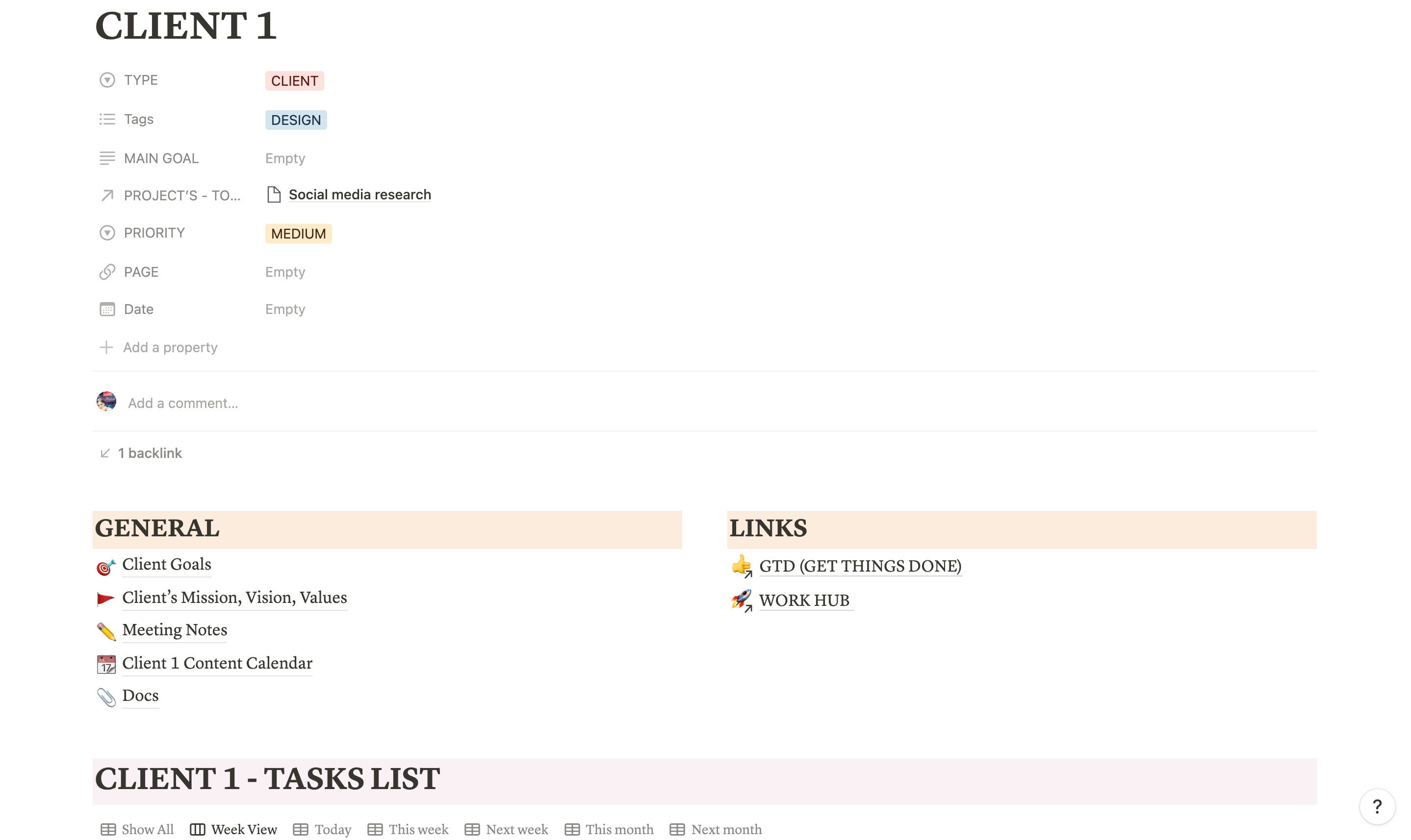 Notion Template Client Dashboard CRM Client Tracker Notion Template ...