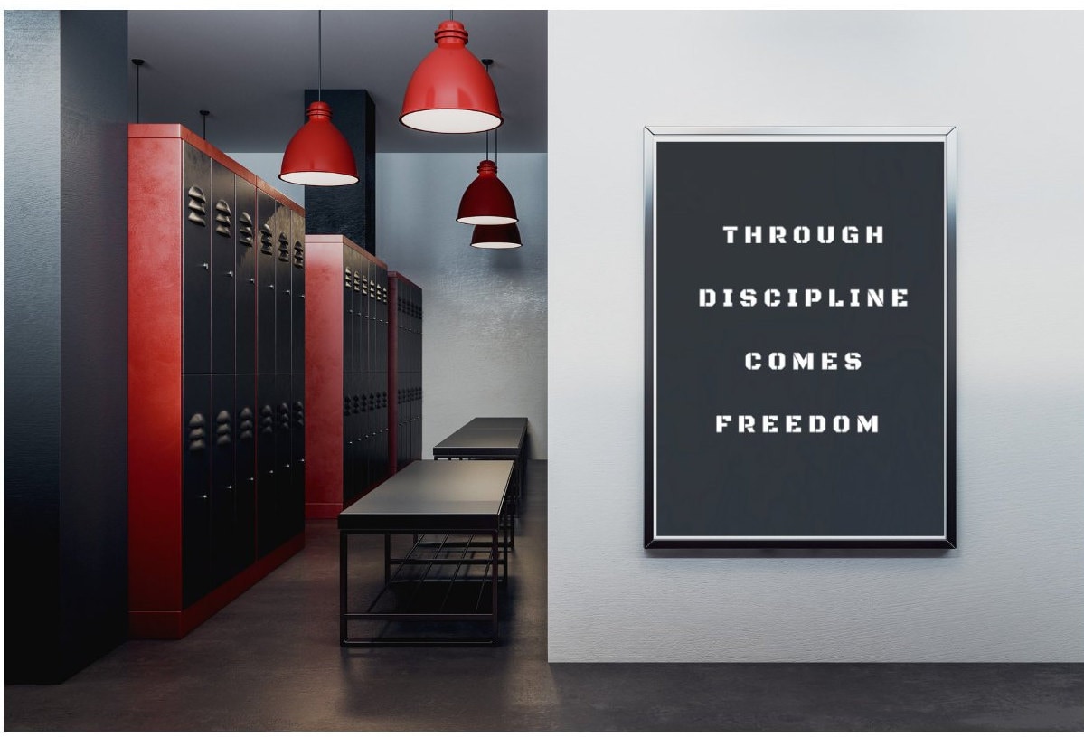 Through Discipline Comes Freedom Home Art Decor Gym - Etsy