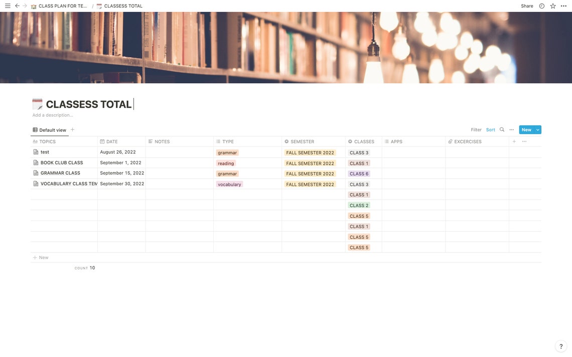 Notion Class Teacher Template Notion Planner for Teachers All in One ...