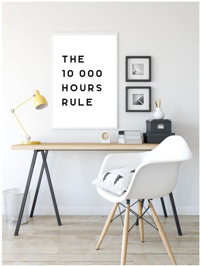 10 000 Hours Rule, Success Poster, Motivational Poster, Inspirational ...