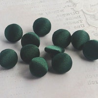 Small Green Satin Buttons, Green Buttons, Green Satin Buttons for Dress ...