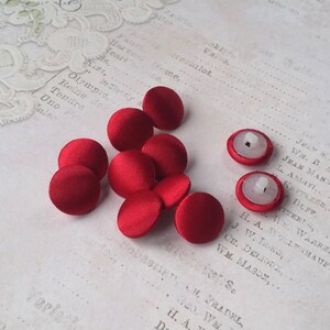 Red Satin Fabric Buttons: Bridal Sewing, Color #2 - Etsy