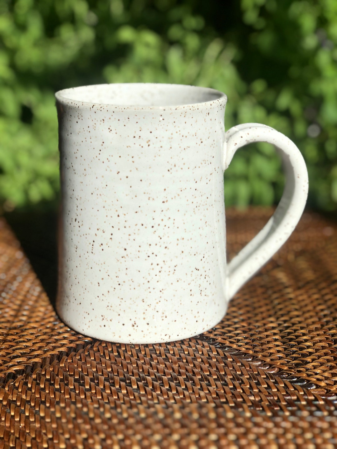 Mug Speckled Gloss White - Etsy