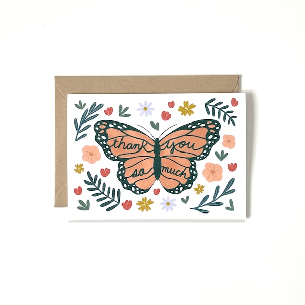 Butterfly Thank You - Etsy