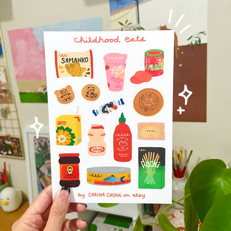 Childhood Eats Sticker Sheet Matte Vinyl 5x7 - Etsy