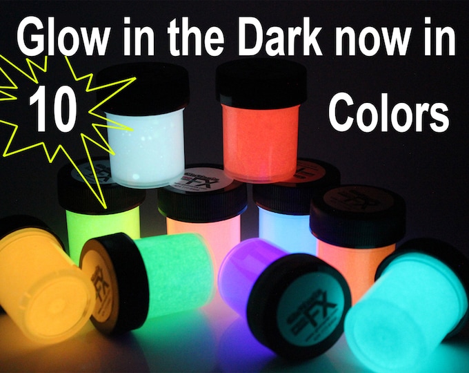 Glow in the Dark Paint 10 Color Visible Acrylic Sampler Set With FREE ...