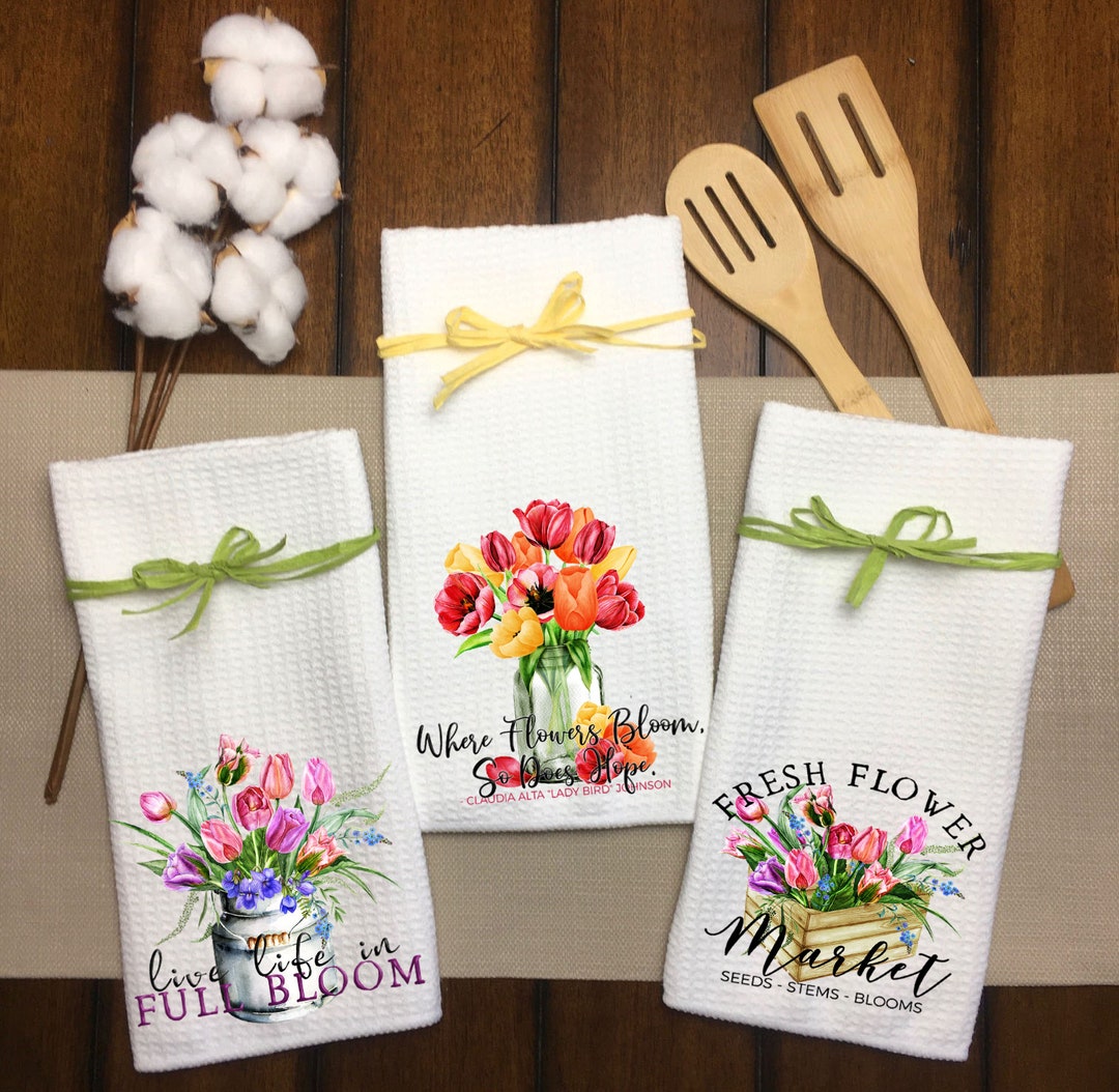 Summer Kitchen Towel-kitchen Decor-spring Dish Towel-colorful Tea Towel ...
