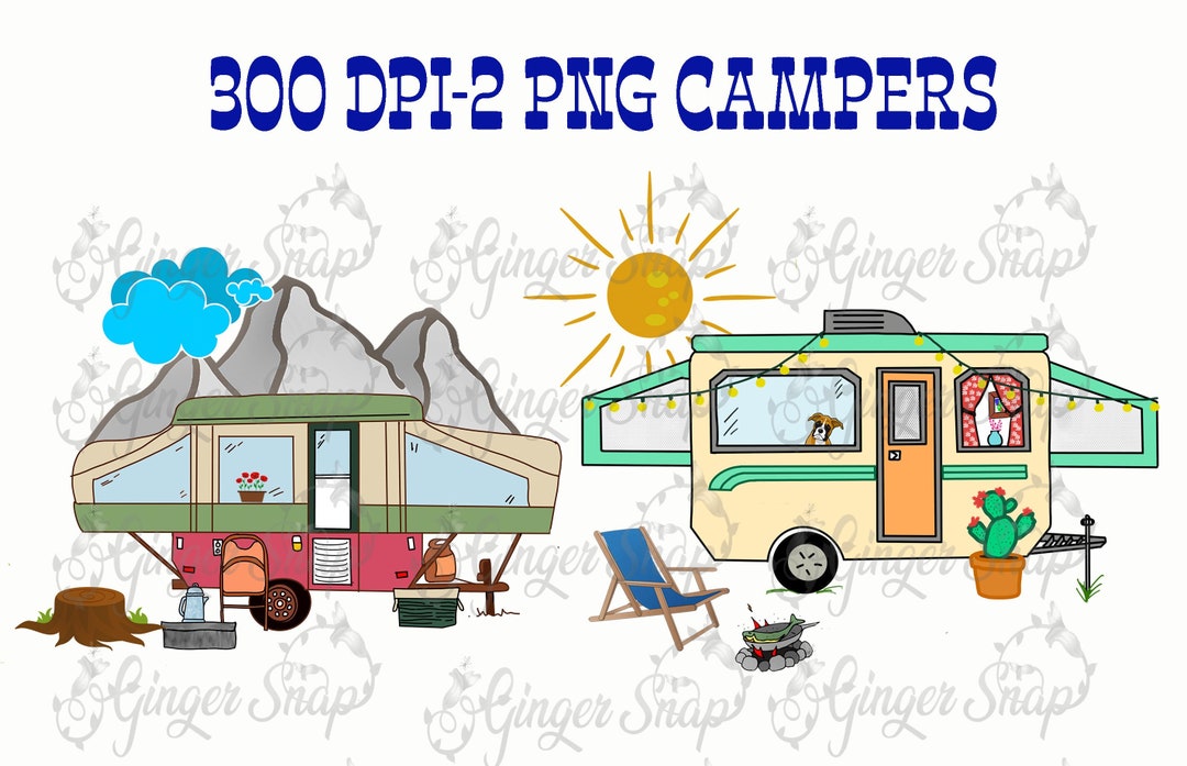 Camper Sublimation Design | Popup Camper | Retro Camper | Sublimation ...