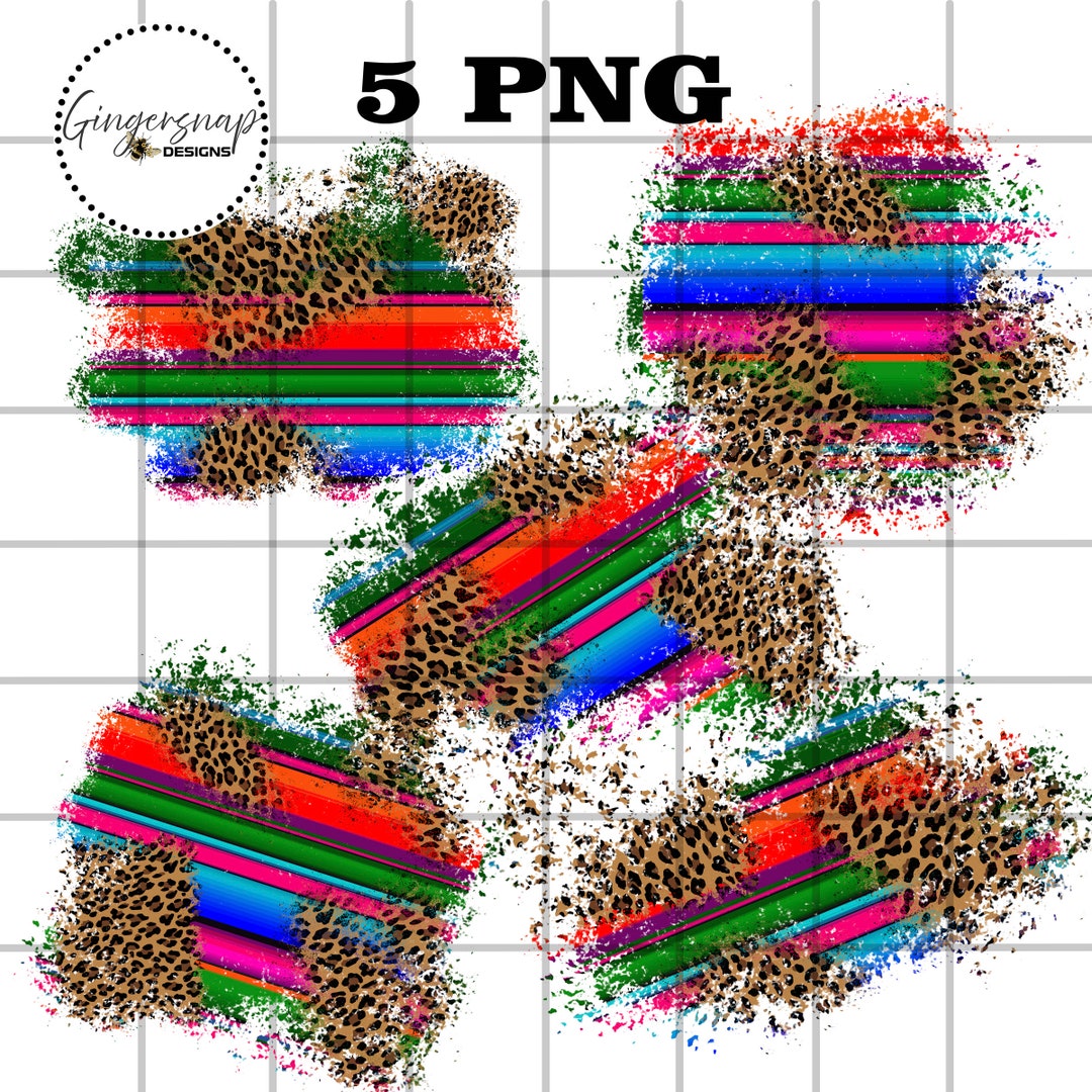 Leopard Serape Patch PNG, Sublimation Patches, Leopard Print, Serape ...