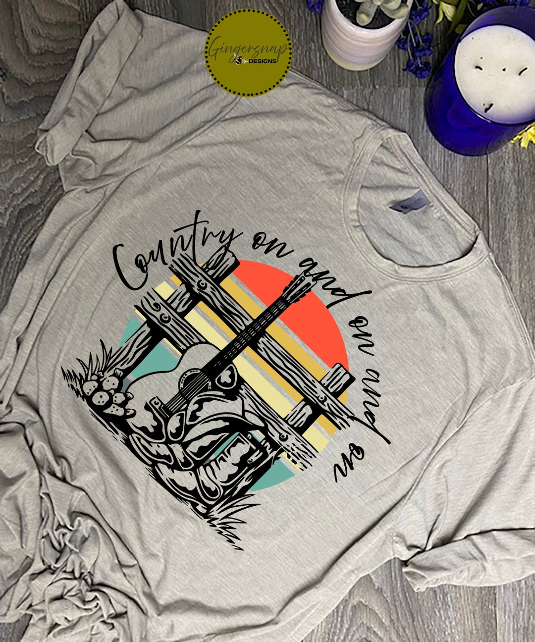 Country on Should've Come With a Warning Country Music Distressed Tee ...