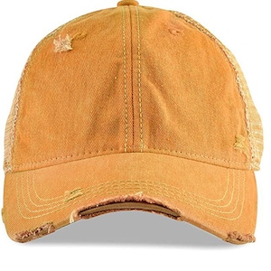 Custom Hat, Distressed Hat, Unisex Trucker Cap, Vintage Cap, Weathered ...