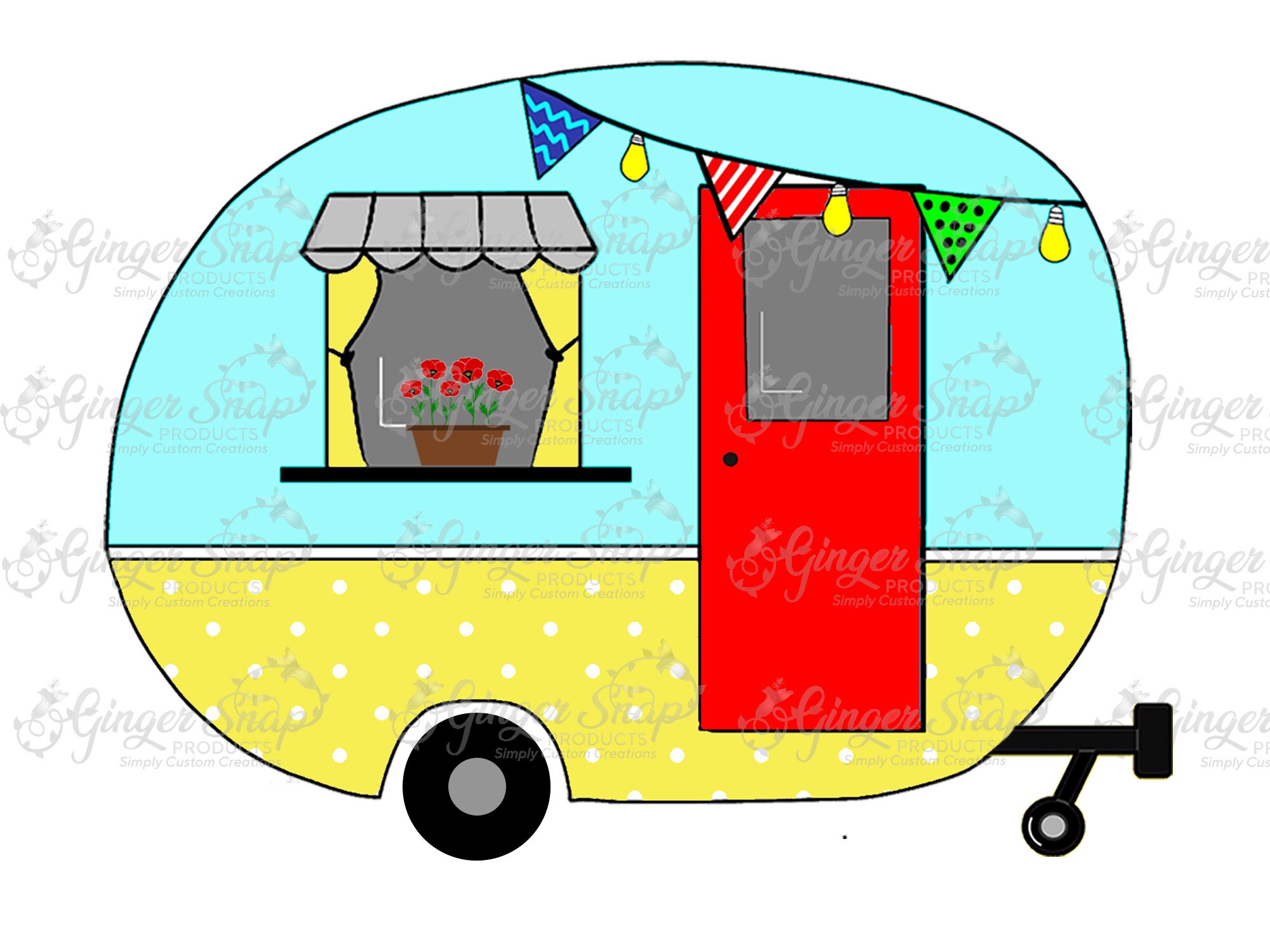 Happy Camper | Graphic | Retro Campers | Sublimation | JPEG | Digital ...
