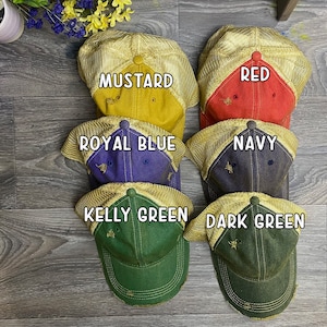 Custom Logo Patch Hat, Distressed Trucker Cap, Headmost Brand - Etsy
