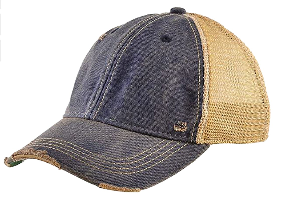 Custom Logo Patch Hat, Distressed Trucker Cap, Headmost Brand - Etsy